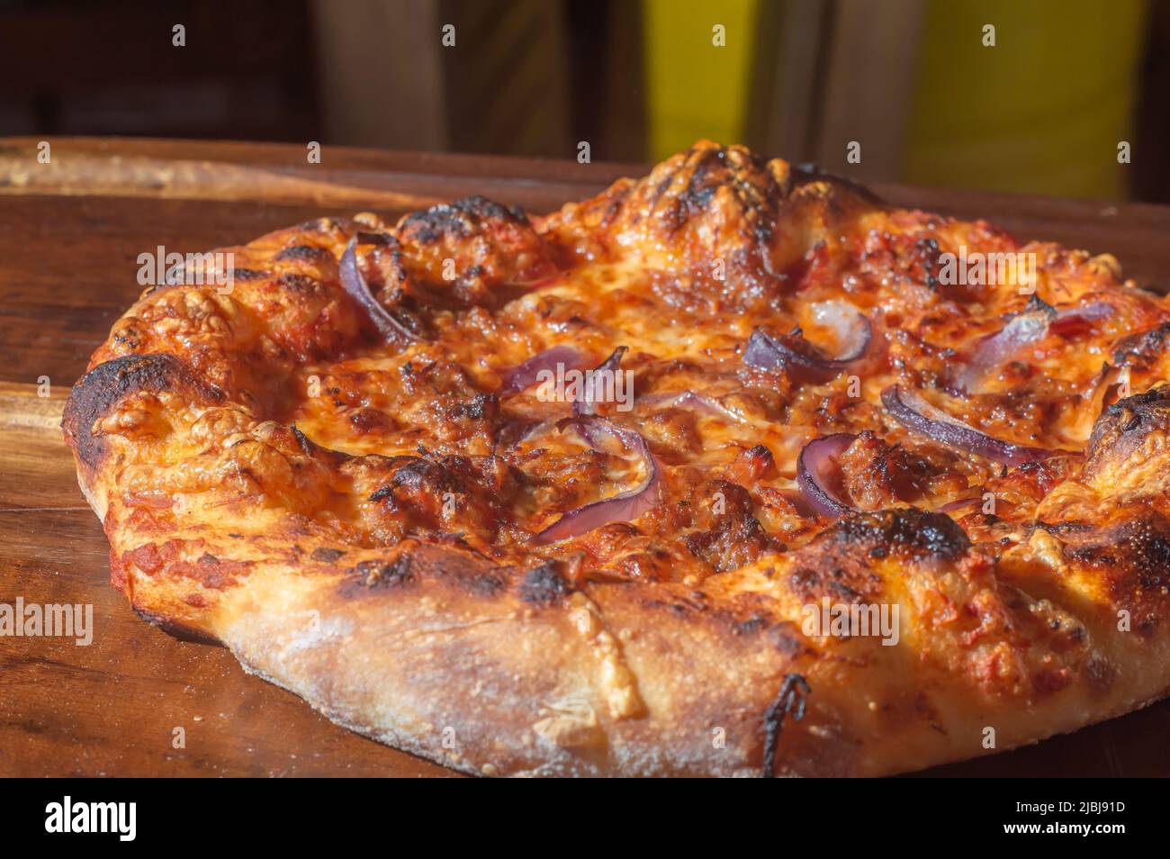 Homemade Italian pizza with natural fermentation, various flavors among ...