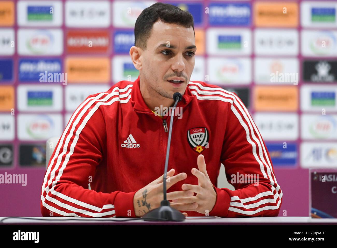 Doha, Qatar. 6th June, 2022. Caio Canedo of the United Arab Emirates ...