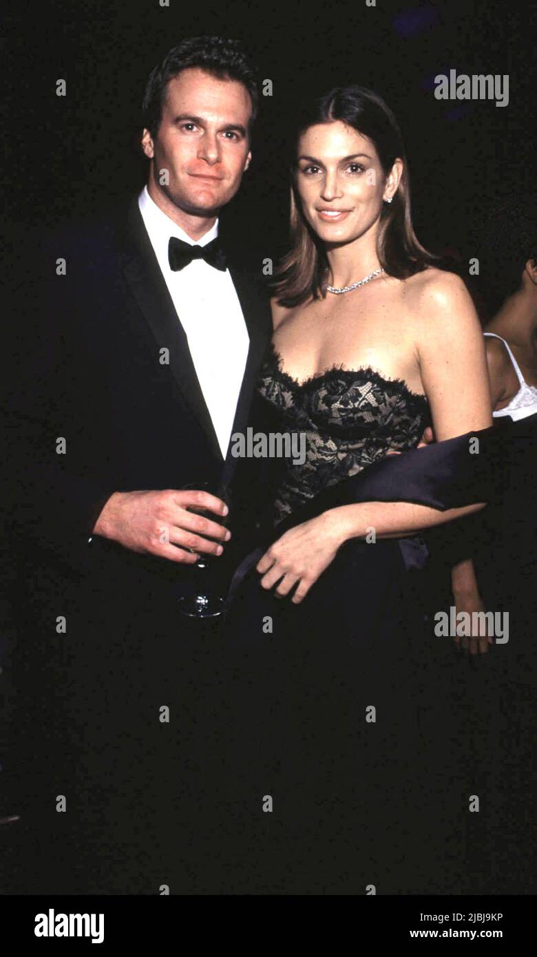 Cindy Crawford & Randy Gerber Attending the Fire & Ice Ball in 1997 ...