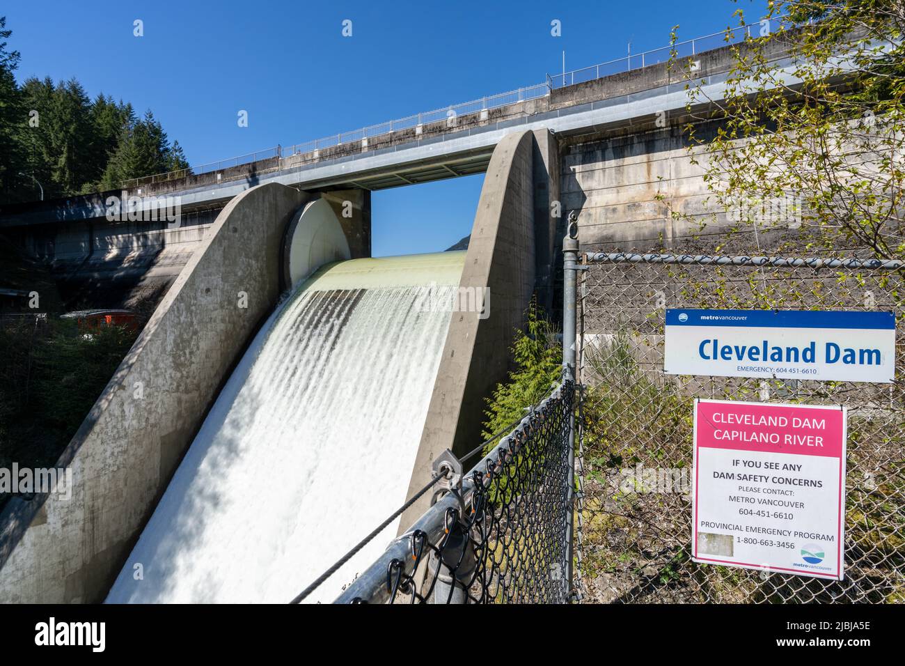 Capilano Lake Cleveland Dam. Capilano River Regional Park. North ...
