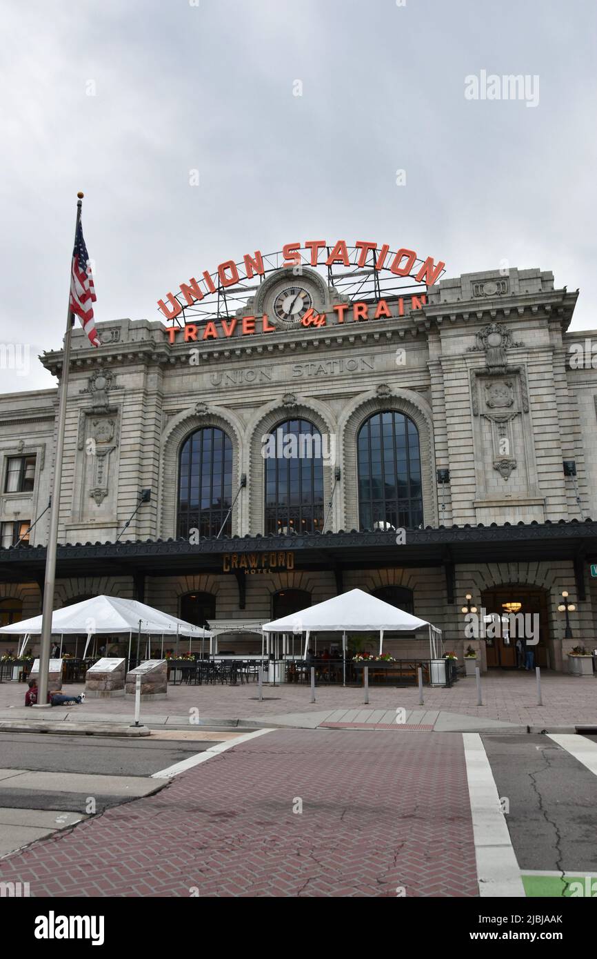 Denver union station sign hi-res stock photography and images - Alamy