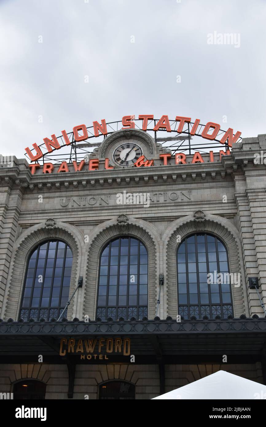 Denver union station sign hi-res stock photography and images - Alamy