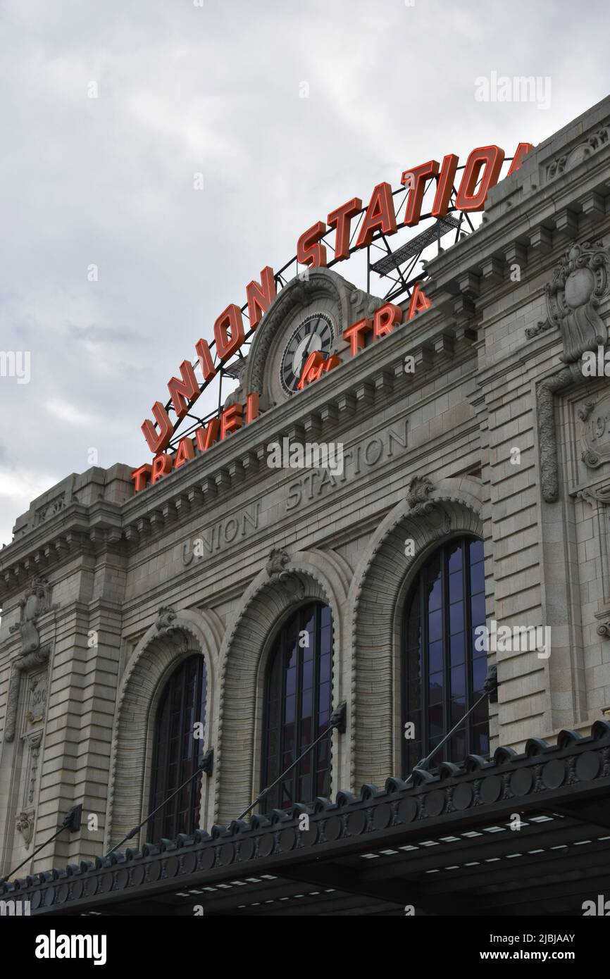 Denver union station sign hi-res stock photography and images - Alamy