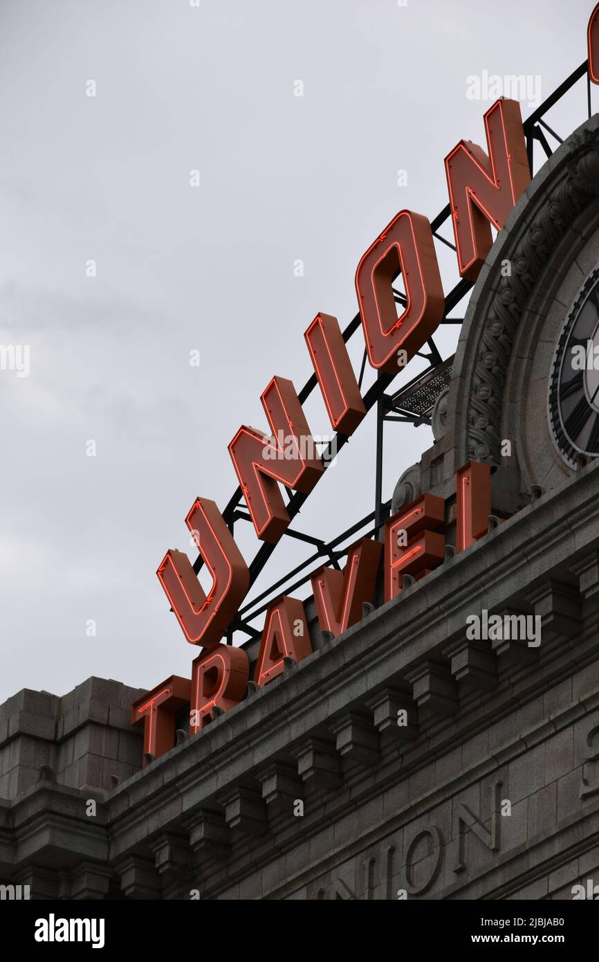 Denver union station sign hi-res stock photography and images - Alamy