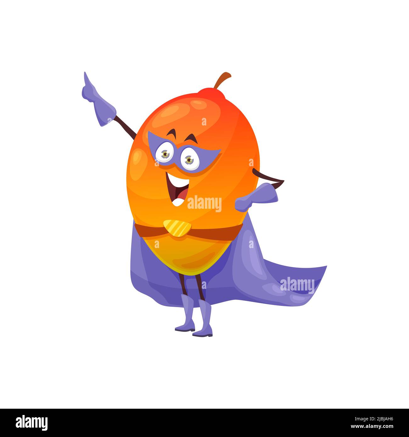 Cartoon mango fruit superhero character, vector super hero personage in ...