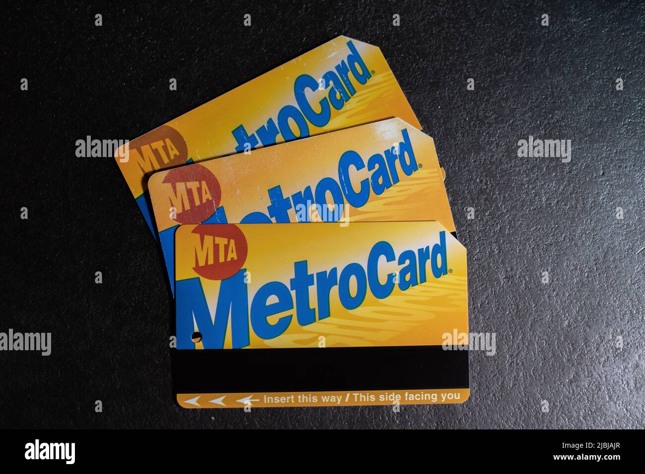 Manhattan, New York/USA - March 26. 2021: Three Metro cards of MTA in ...