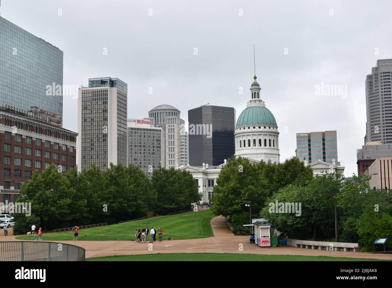 Downtown St. Louis featuring the world famous Gateway Arch along the ...