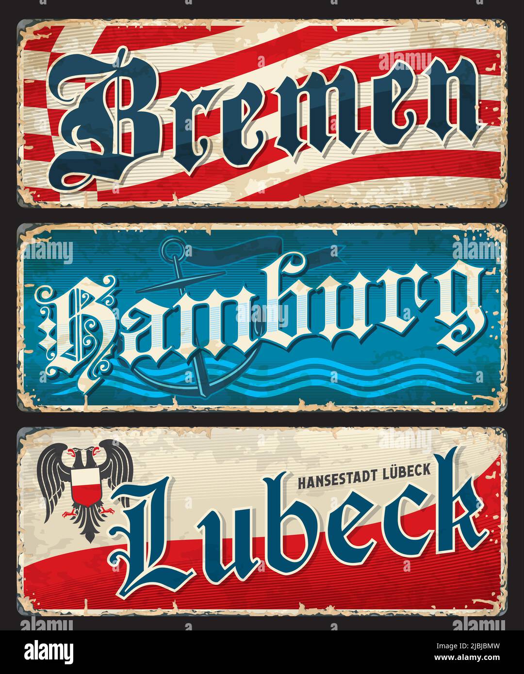 Hanseatic lubeck bremen hamburg Stock Vector Images - Alamy