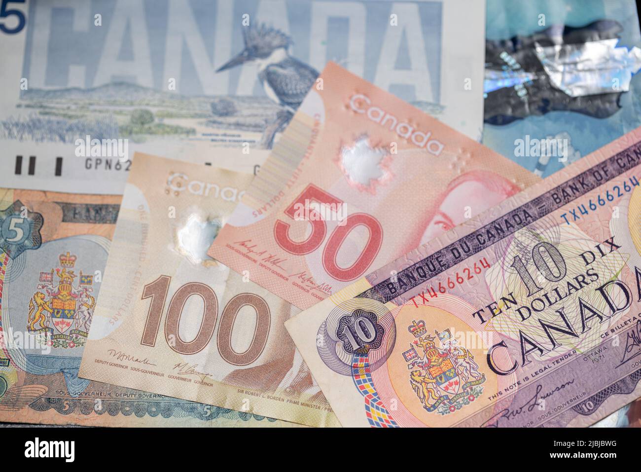 Toronto, Canada - October 30. 2021: Different designs of Canadian ...