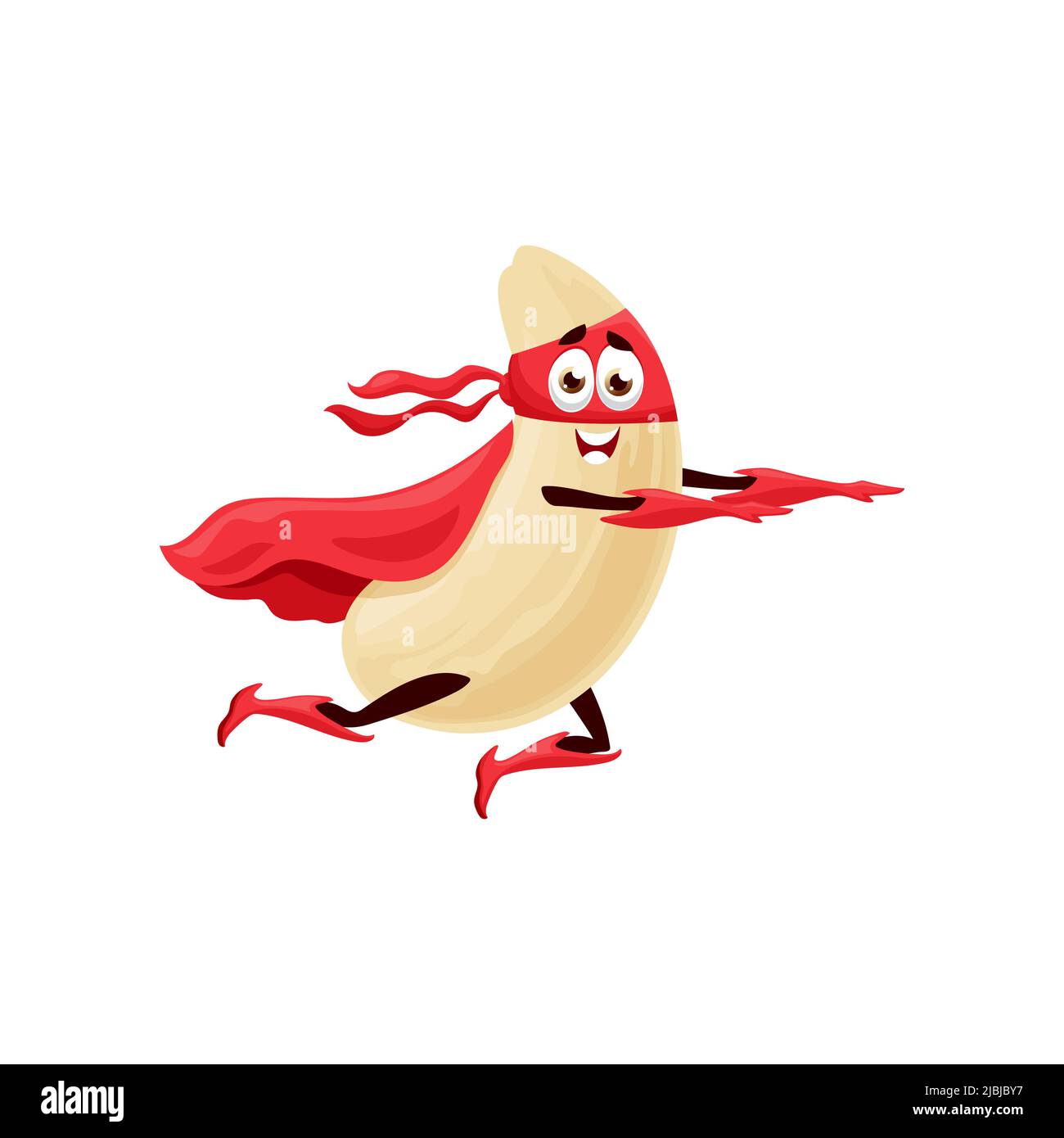 Emoticon character with cute face flying superhero in red cape and mask ...
