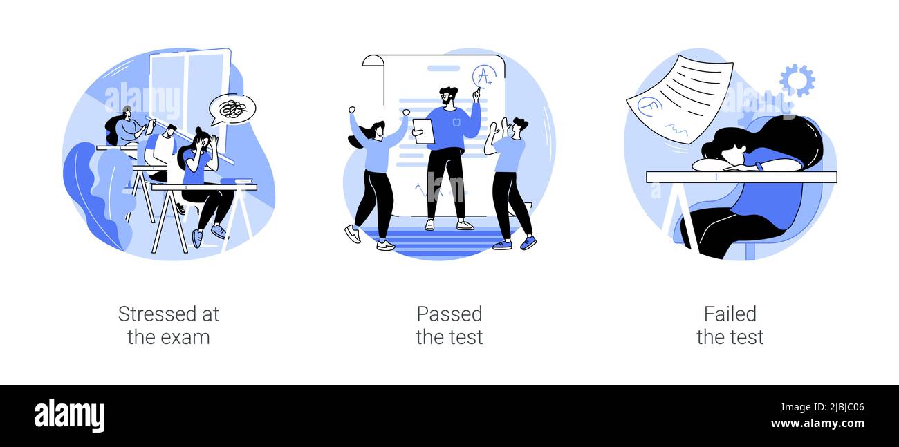 Exams isolated cartoon vector illustrations se Stock Vector Image & Art ...