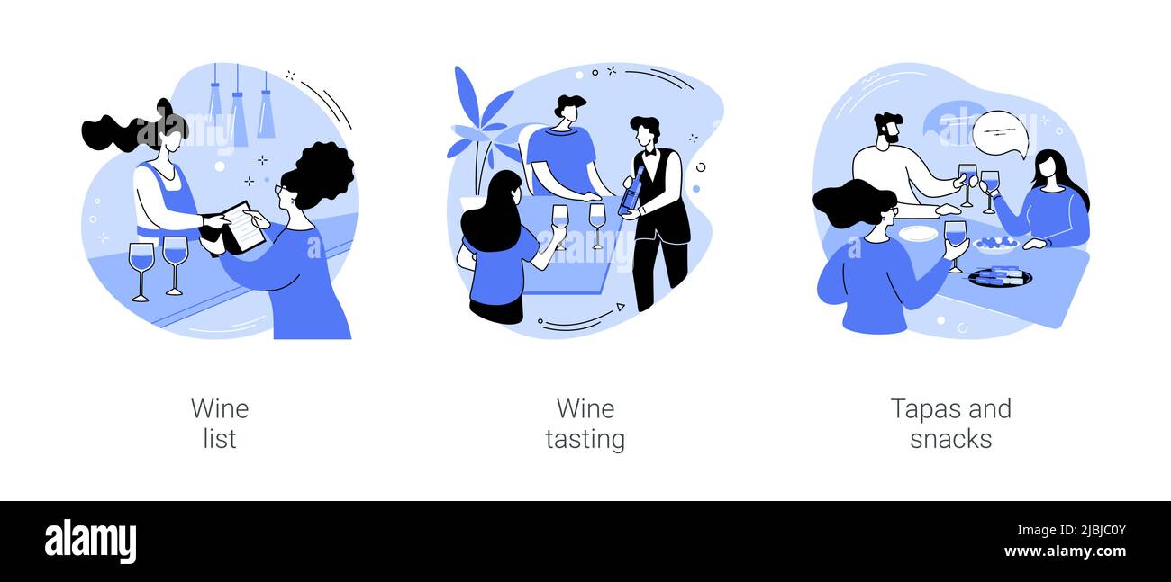 Wine bar isolated cartoon vector illustrations se Stock Vector Image ...