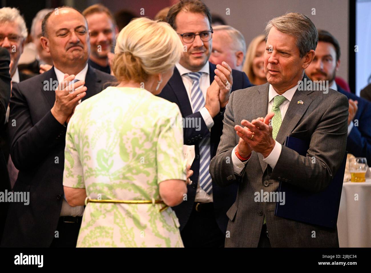 Princess Astrid of Belgium and Georgia governor Brian Kemp pictured ...