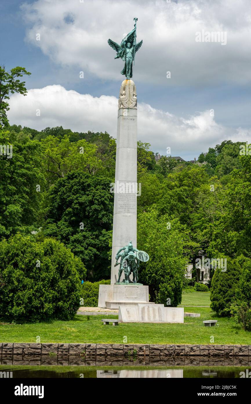 Montclair,NJ - USA - May 29, 2022 Closeup of the historic Memorial ... Montclair,NJ - USA - May 29, 2022 Closeup of the historic Memorial ...