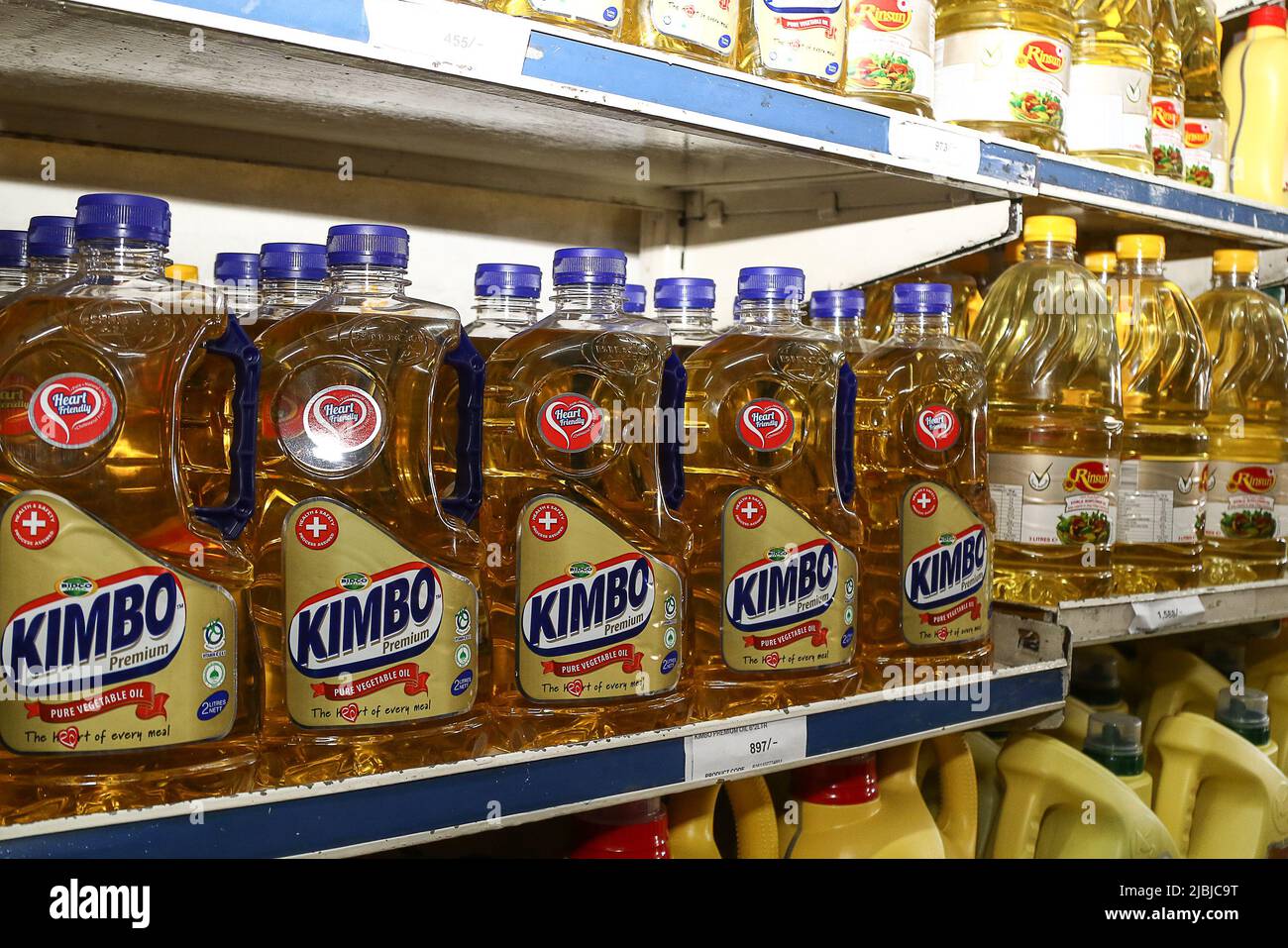Nakuru, Kenya. 06th June, 2022. Plastic bottles of vegetable oil seen ...