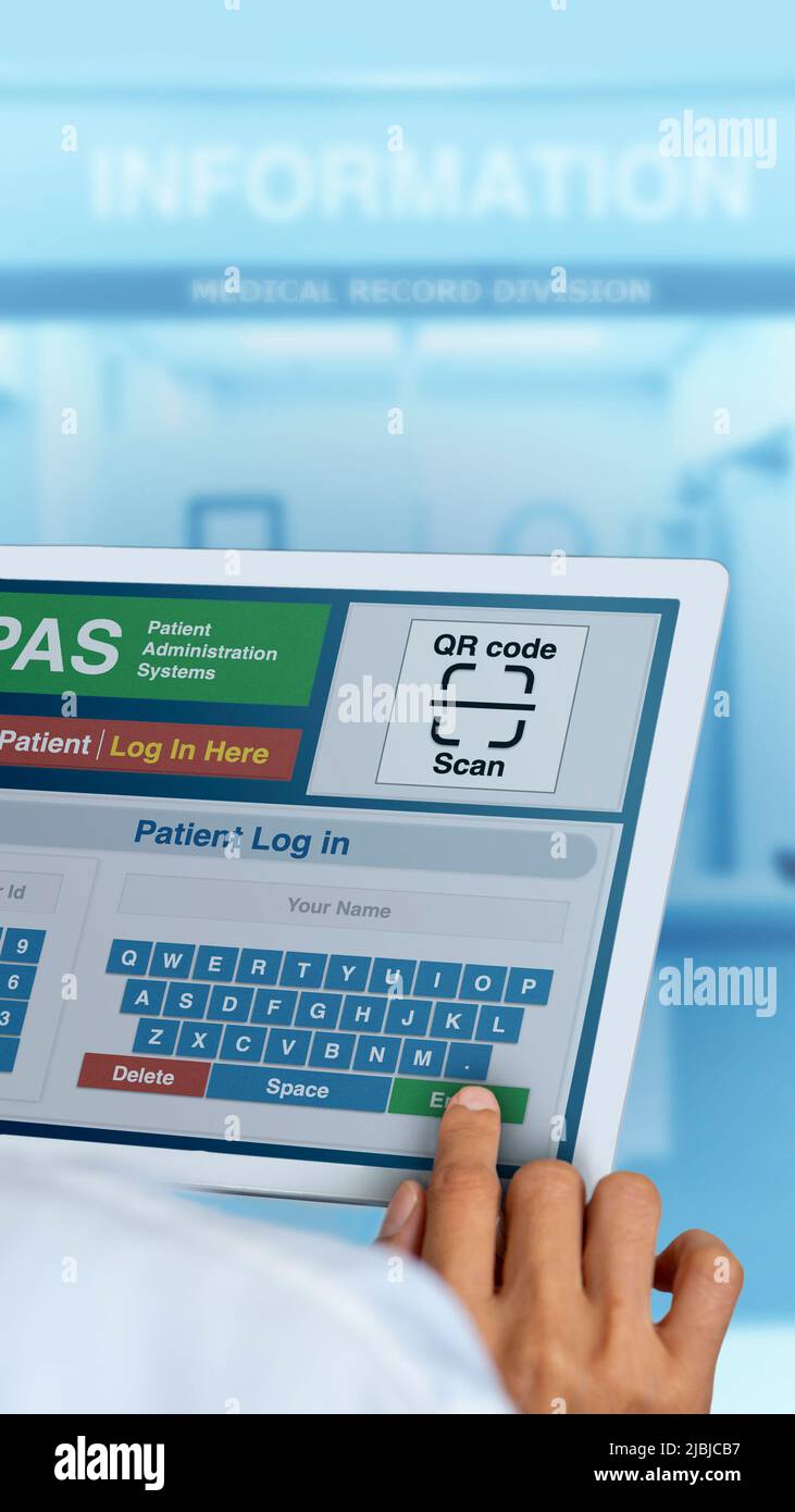 Vertical photo of someone hand holding electronic tablet showing ...