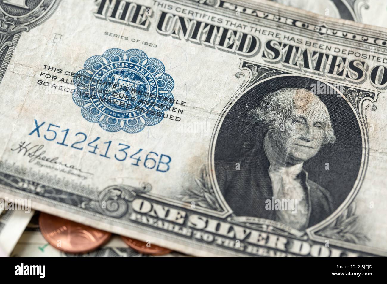 One dollar bill silver certificate hi-res stock photography and images ...