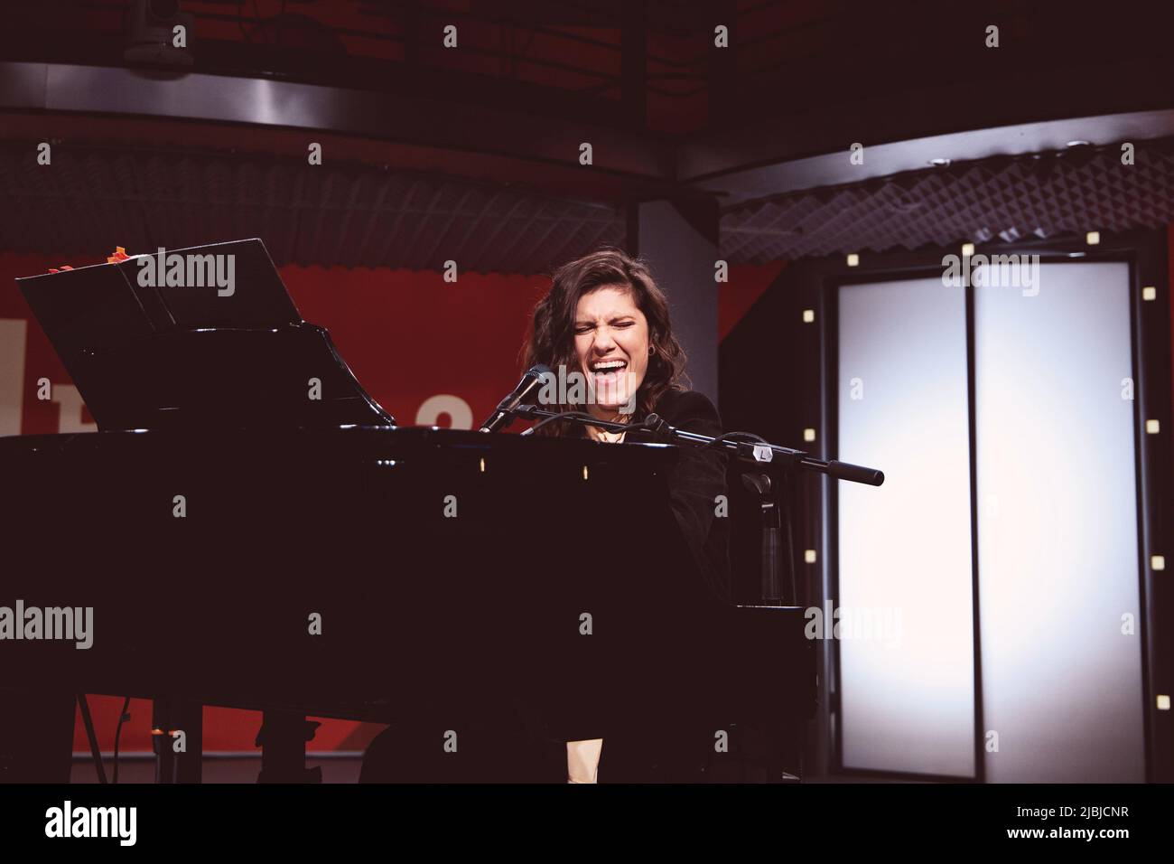 Singer Elisa Toffoli performs at Radio2 Rai for "Elisa Day Christmas ...