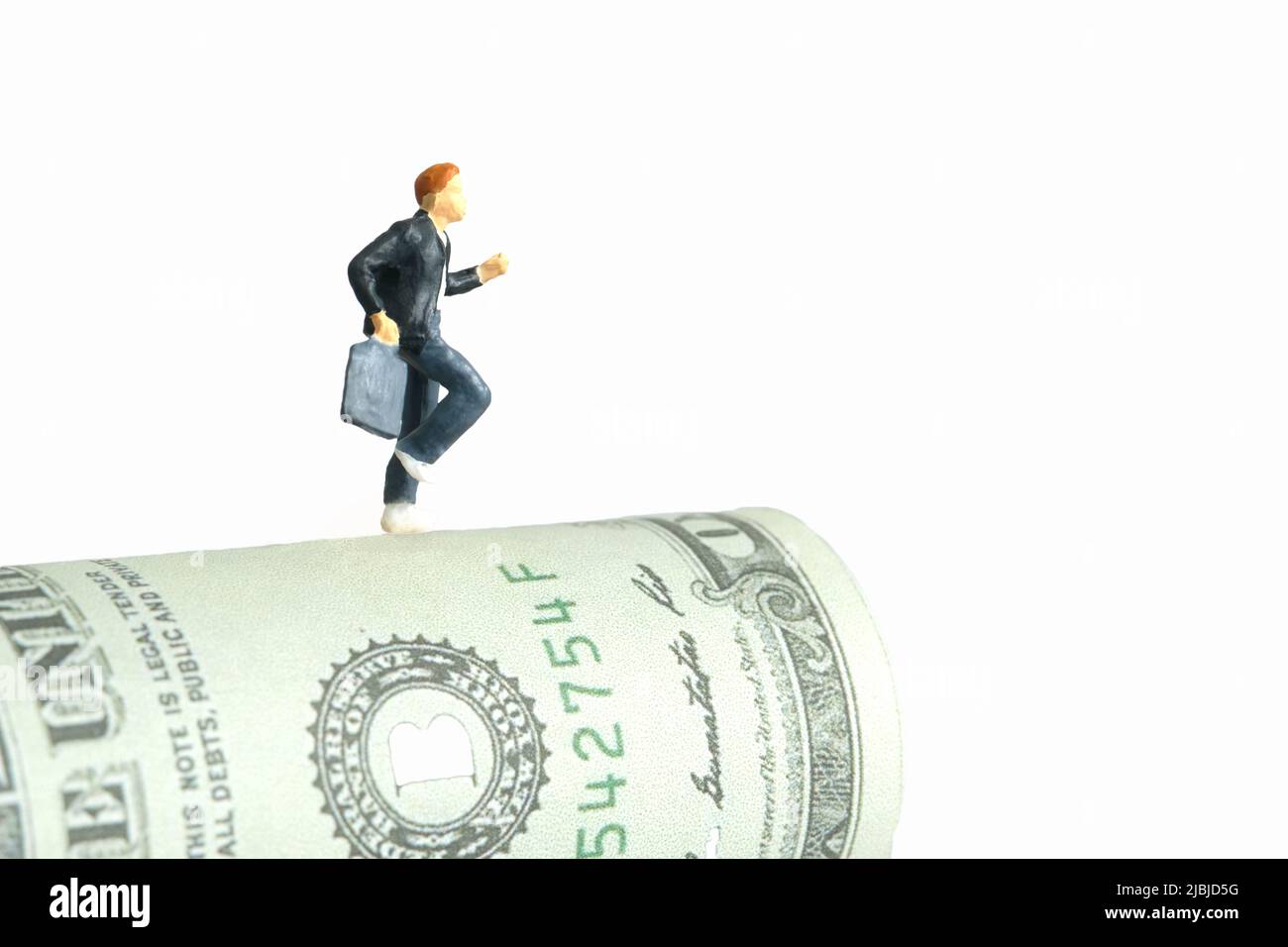 Miniature people toy figure photography. School admission budget ...