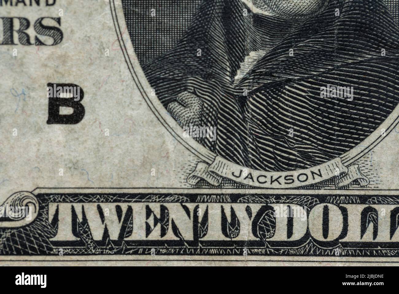 Twenty dollar banknote, background. Old 20 usd banknote Stock Photo - Alamy