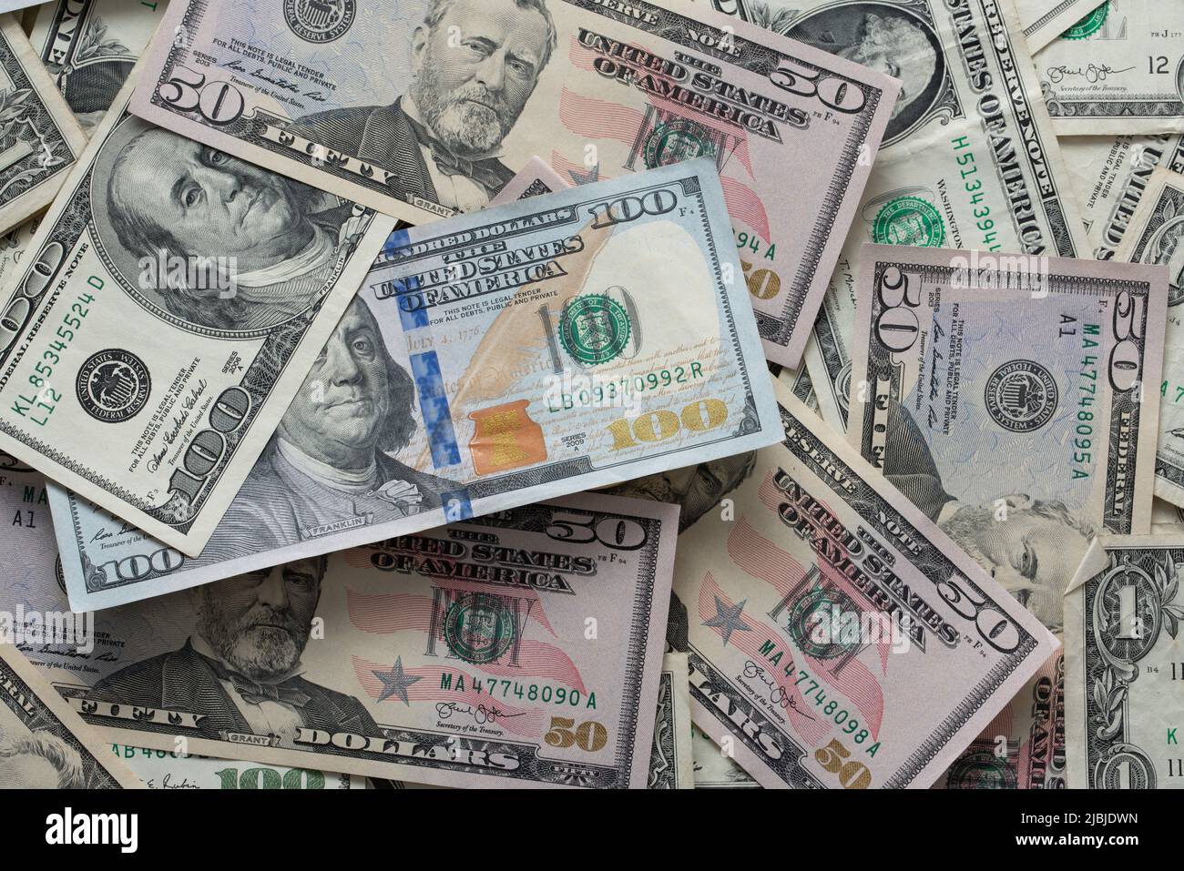 Usd 100 spread out hi-res stock photography and images - Alamy