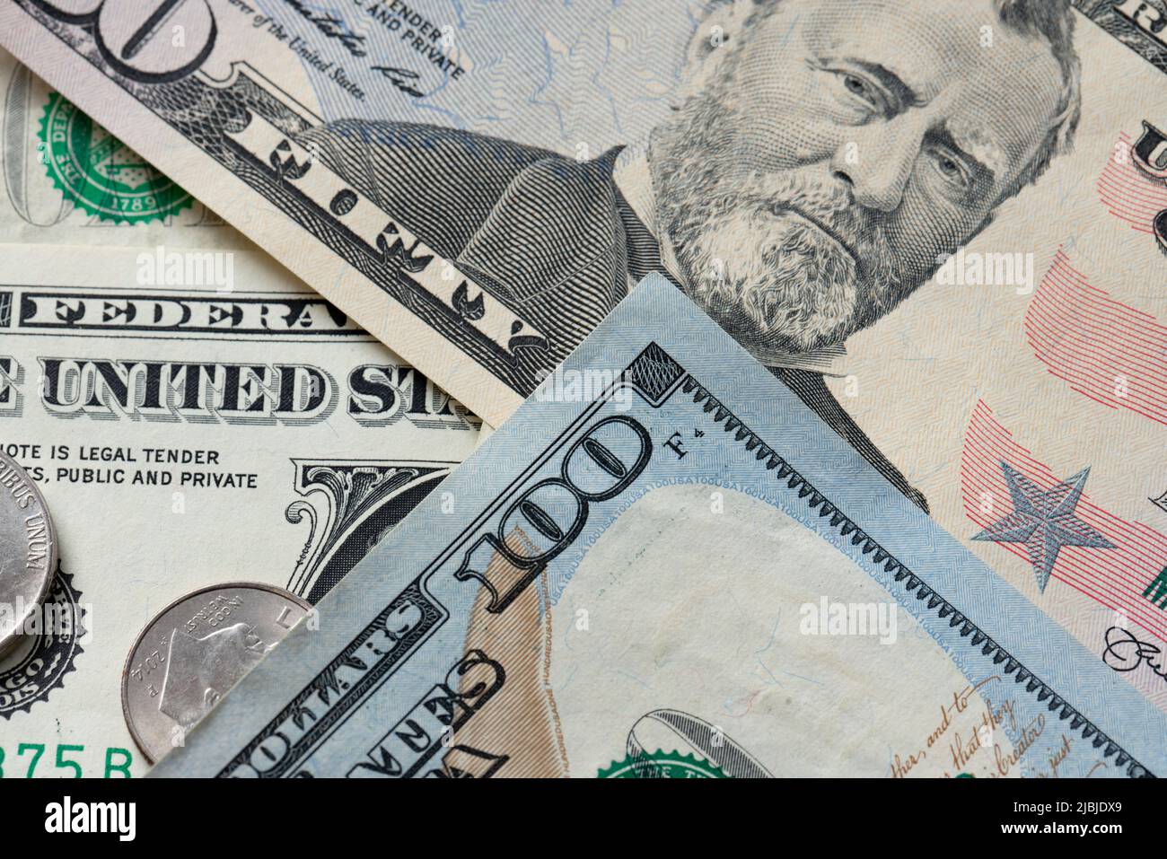 Usd 100 spread out hi-res stock photography and images - Alamy