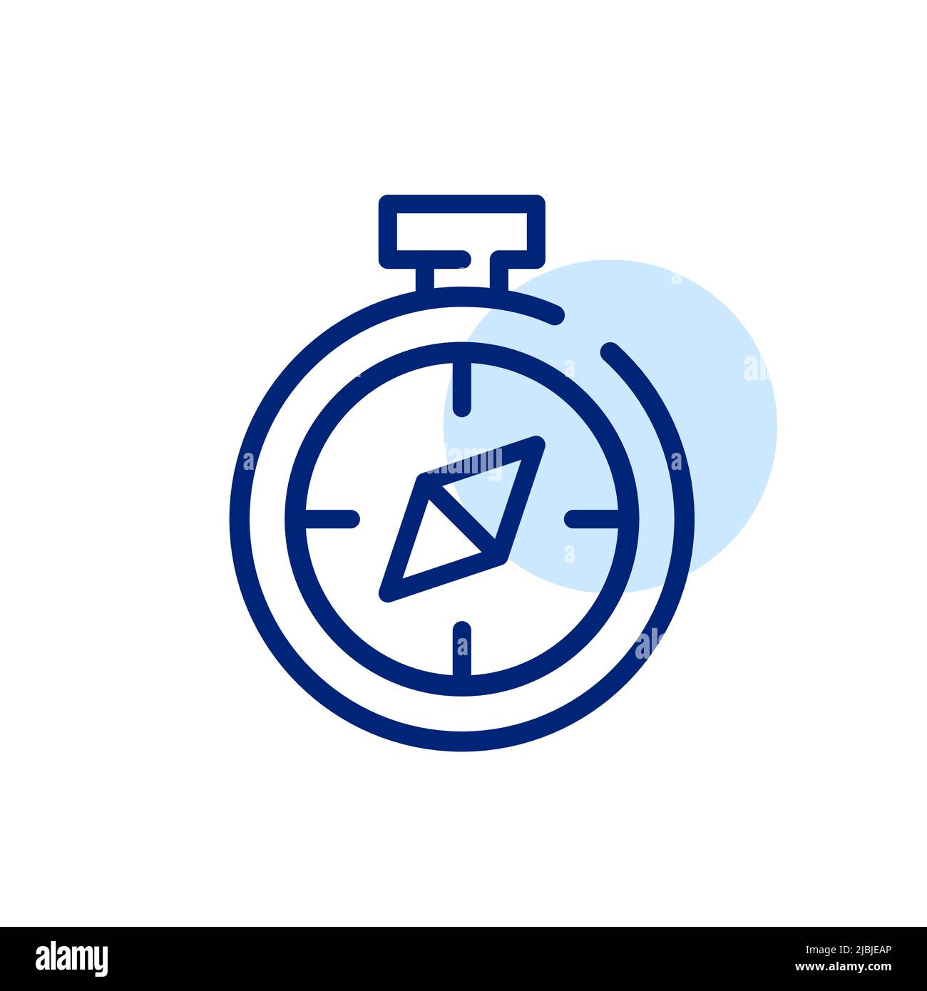 Hand compass. Hiking and travel orientation gear. Pixel perfect ...