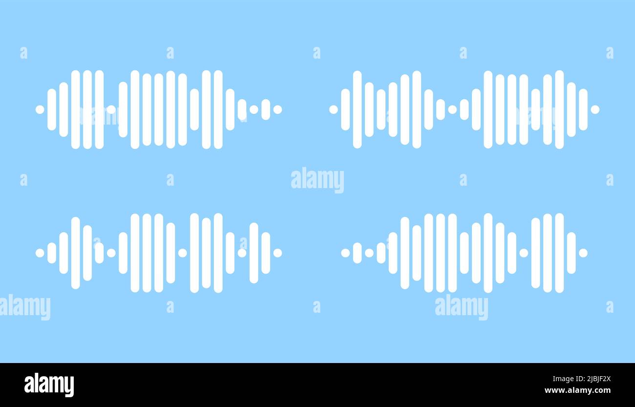 Recording of audio message template. UI element of audio record for ...