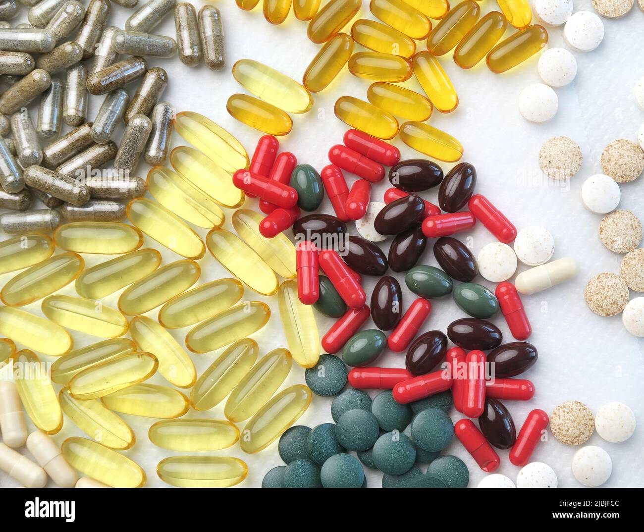 Colorful assorted pharmaceutical medicine pills, tablets and capsules ...