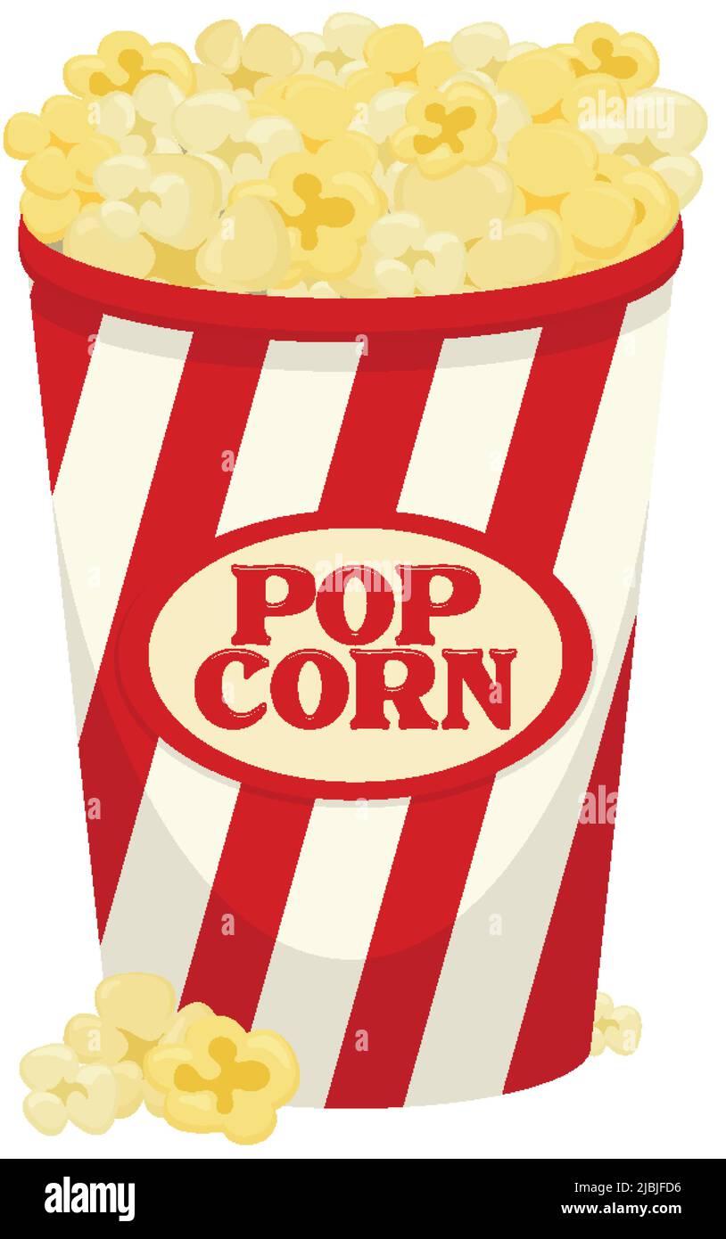 Popcorn box on white background illustration Stock Vector Image & Art ...