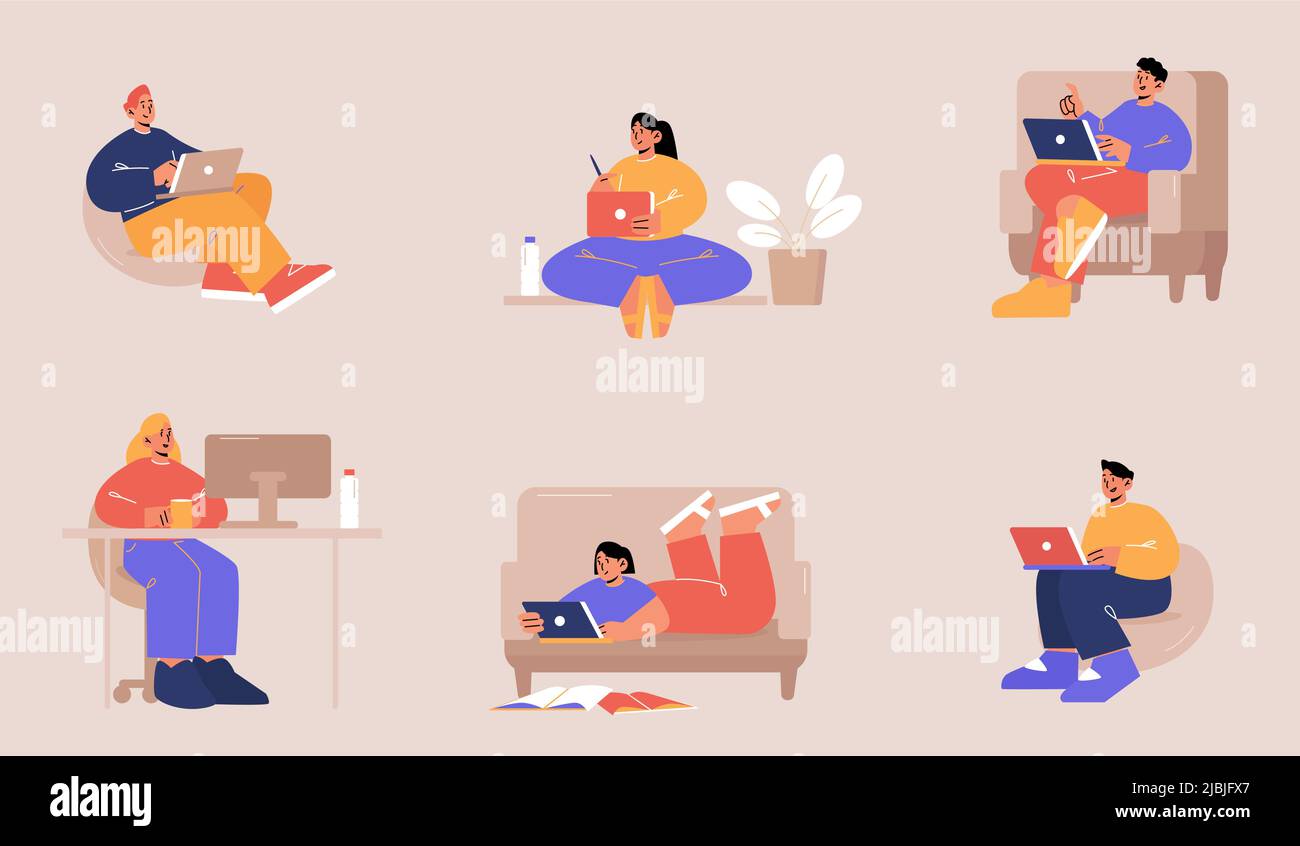 Different poses woman in office hi-res stock photography and images - Alamy