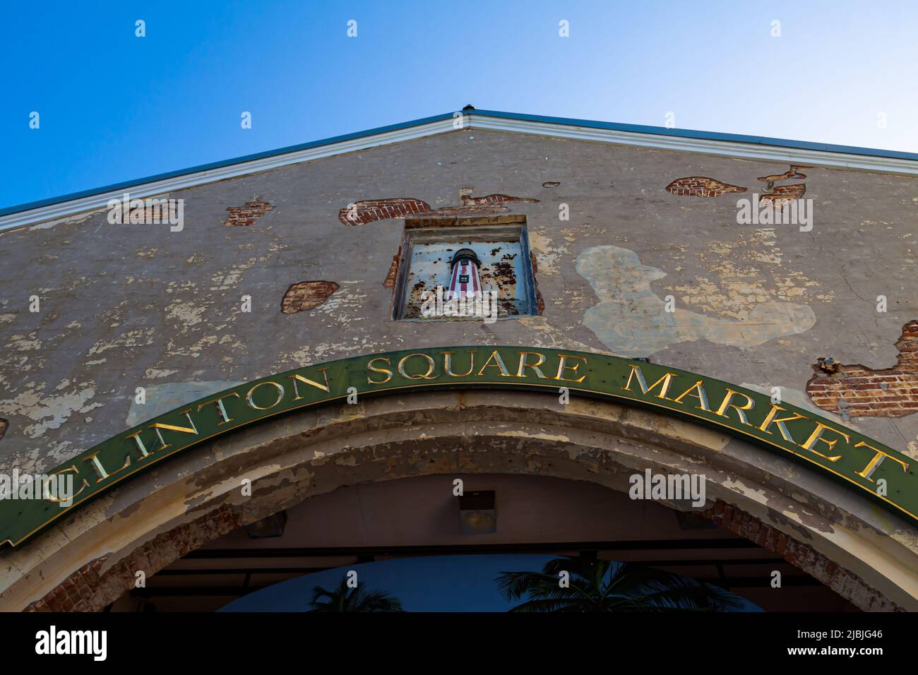 Lighthouse on Wall at Clinton Square Market, Mallory Square, Key West ...