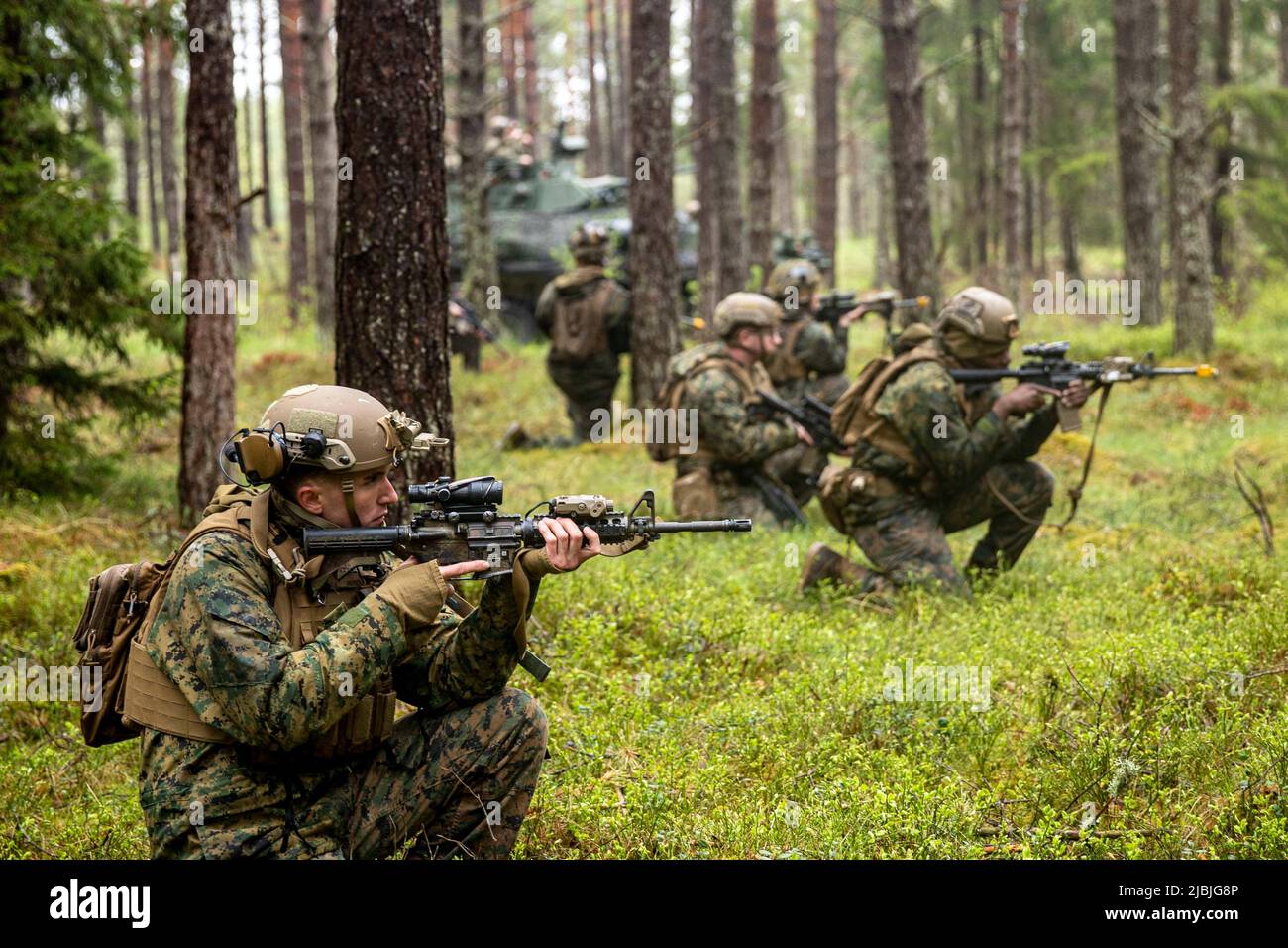U.S. Marines assigned to the Ground Combat Element of the 22nd Marine ...