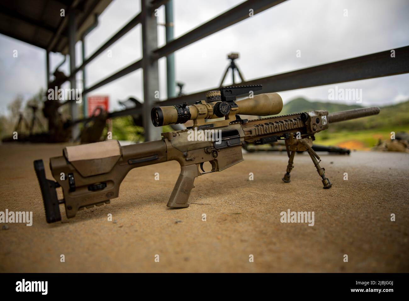 An M110 Semi-Automatic Sniper System is displayed during an Urban ...