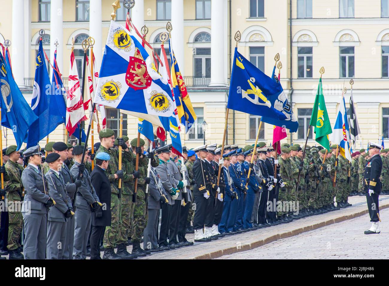 National Parade on the Flag Day of the Finnish Defence Forces at Senate ...