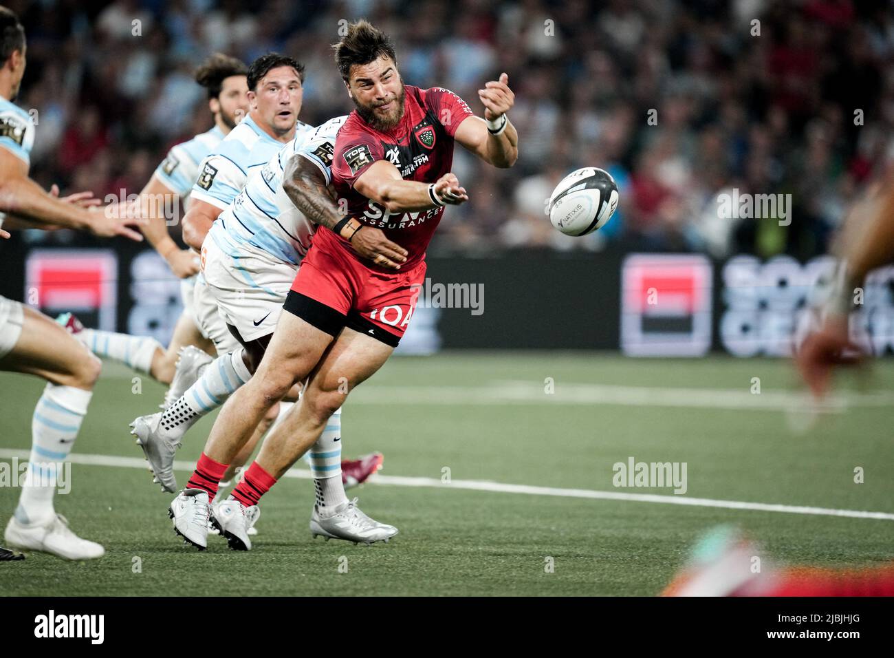 Facundo Isa for RCT during the rugby TOP 14 match between Racing 92 ...