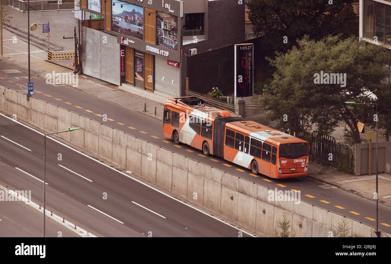 Bus in Santiago, Chile Stock Photo - Alamy