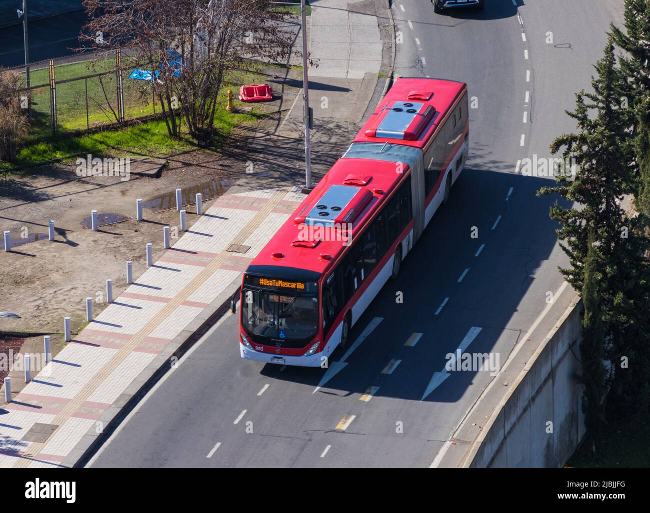 Bus in Santiago, Chile Stock Photo - Alamy
