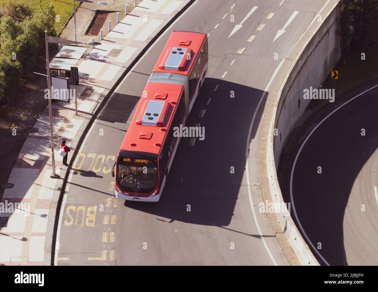 Bus in Santiago, Chile Stock Photo - Alamy