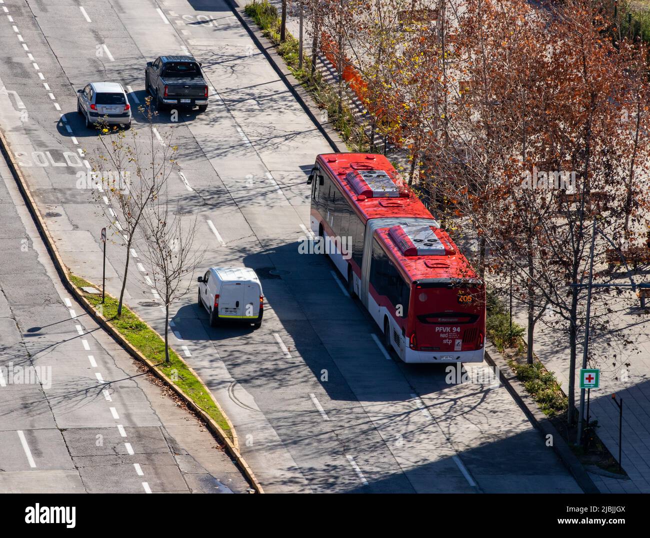 Bus in Santiago, Chile Stock Photo - Alamy