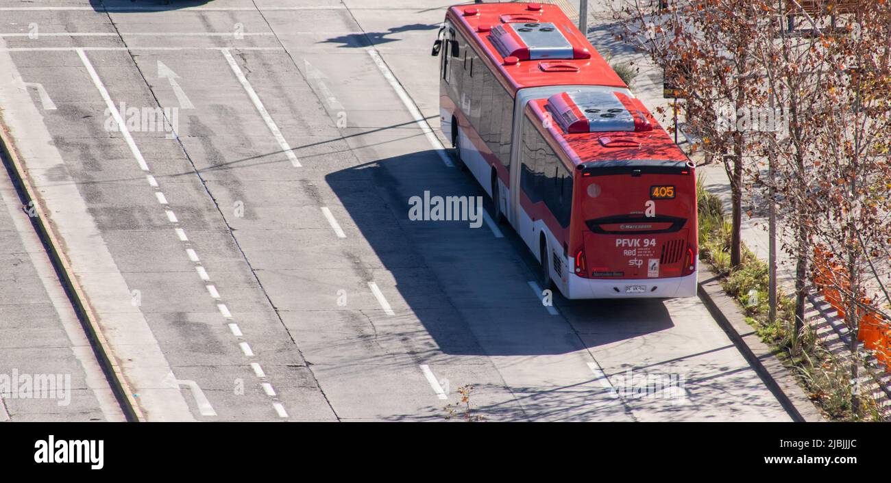 Bus in Santiago, Chile Stock Photo - Alamy