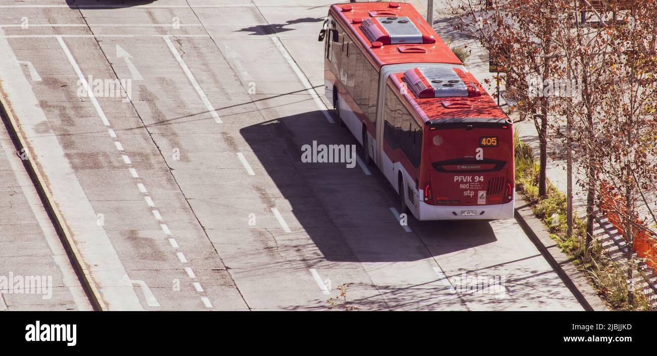 Bus in Santiago, Chile Stock Photo - Alamy