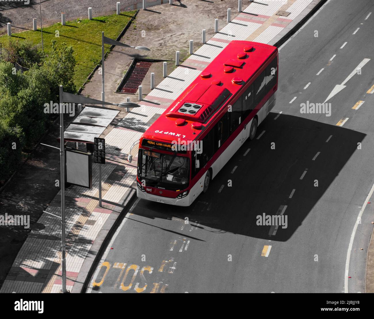 Bus in Santiago, Chile Stock Photo - Alamy