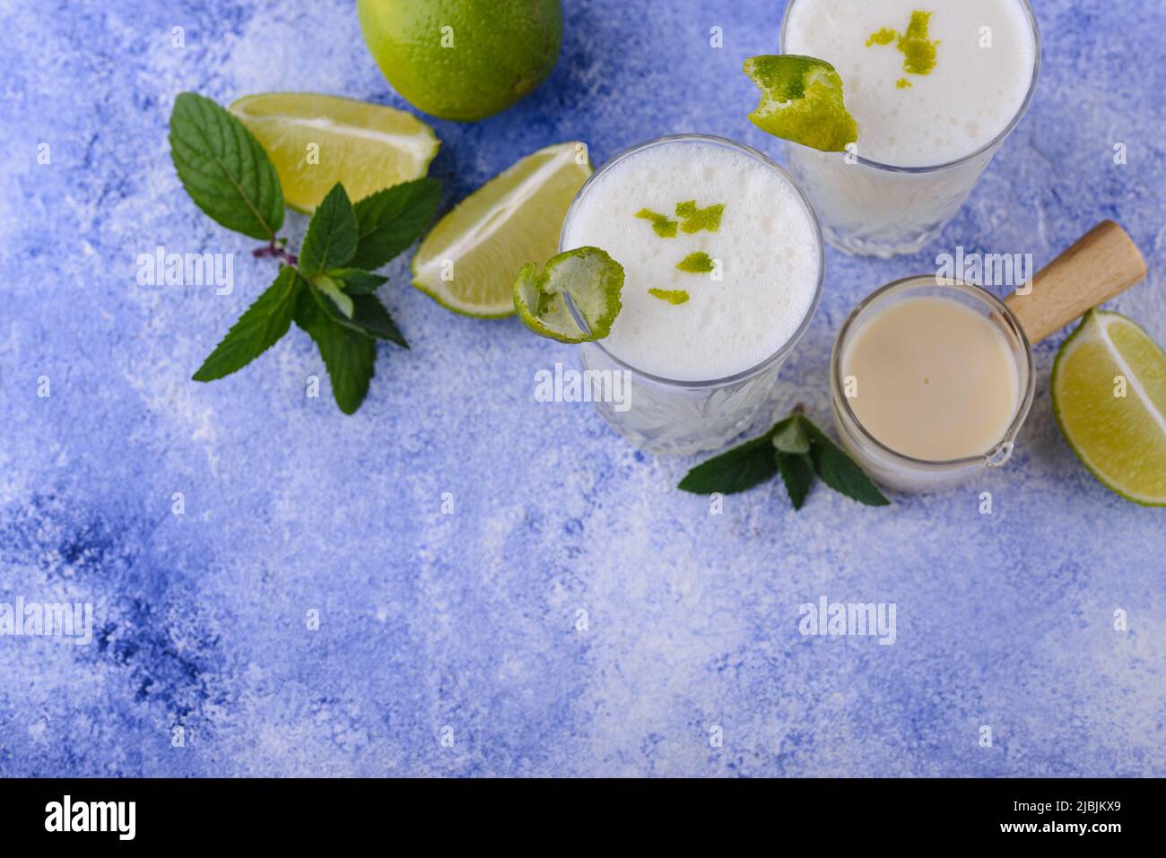 Brazilian white lemonade or limeade Stock Photo - Alamy