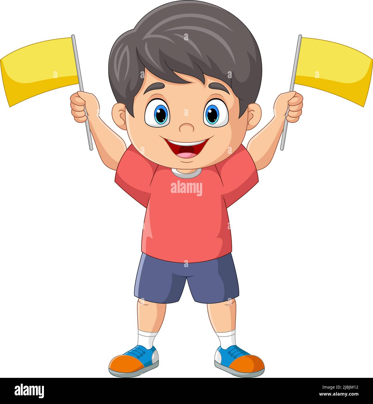 Boy holding stick Stock Vector Images - Alamy