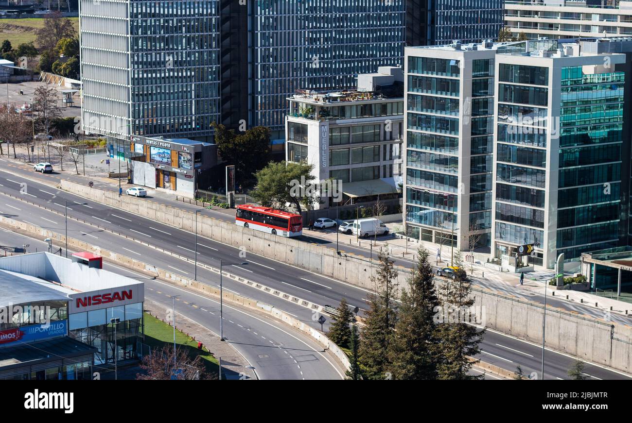 Bus in Santiago, Chile Stock Photo - Alamy