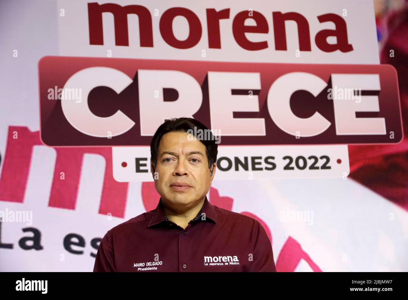 Non Exclusive: President of the National Regeneration Movement party ...