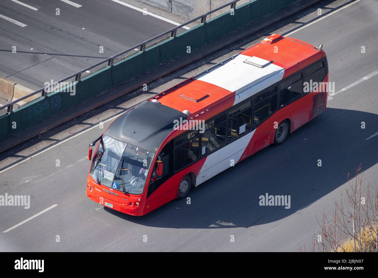 Bus in Santiago, Chile Stock Photo - Alamy