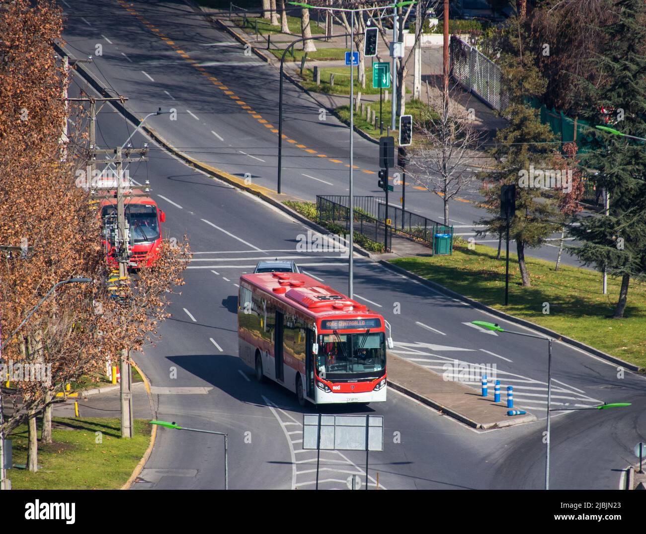 Bus in Santiago, Chile Stock Photo - Alamy