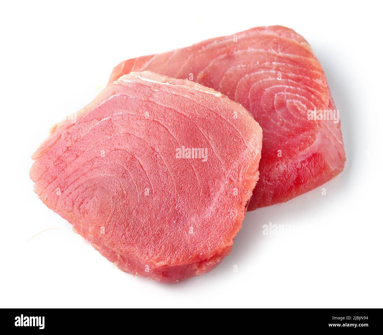 Sliced tuna fillet isolated on white Cut Out Stock Images & Pictures ...